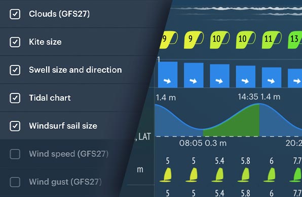 Windy.app - Mobile menu
