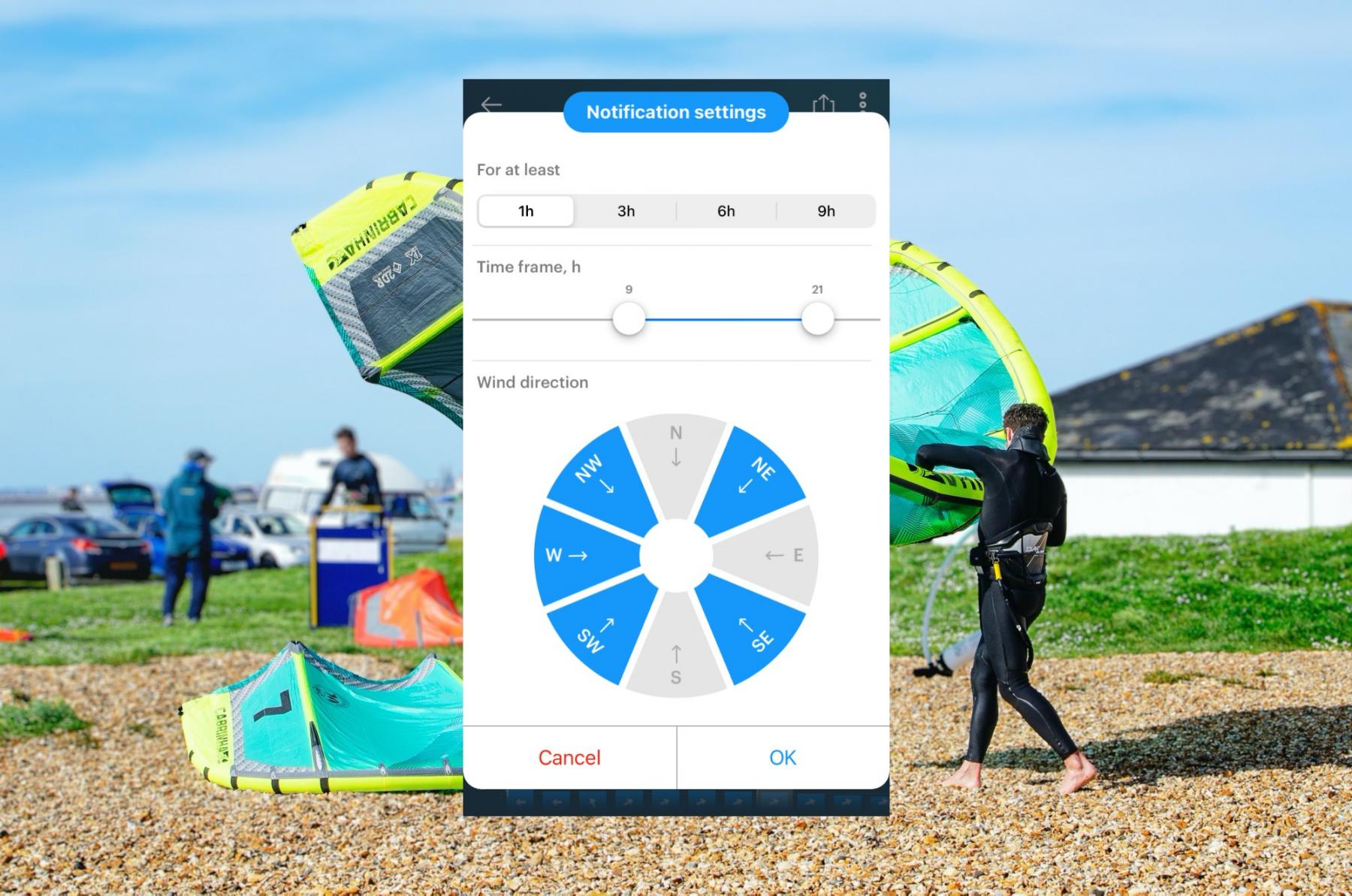Wind Alerts — notifications about the best wind on a spot - Windy.app