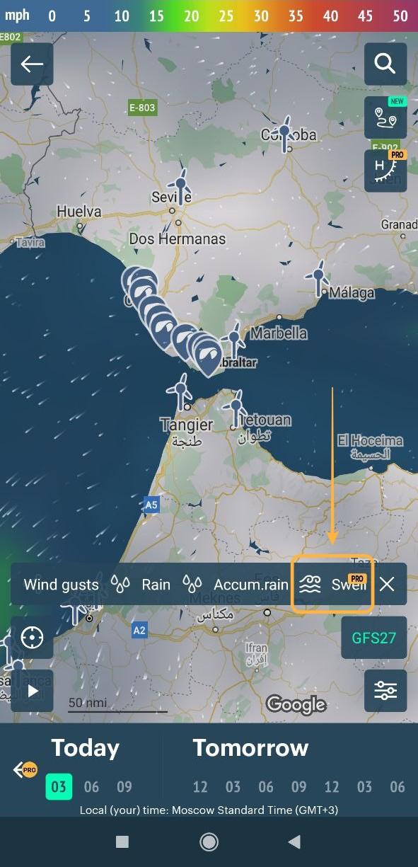 New version for Android: swell map, sailing routes, more fish on spots ...
